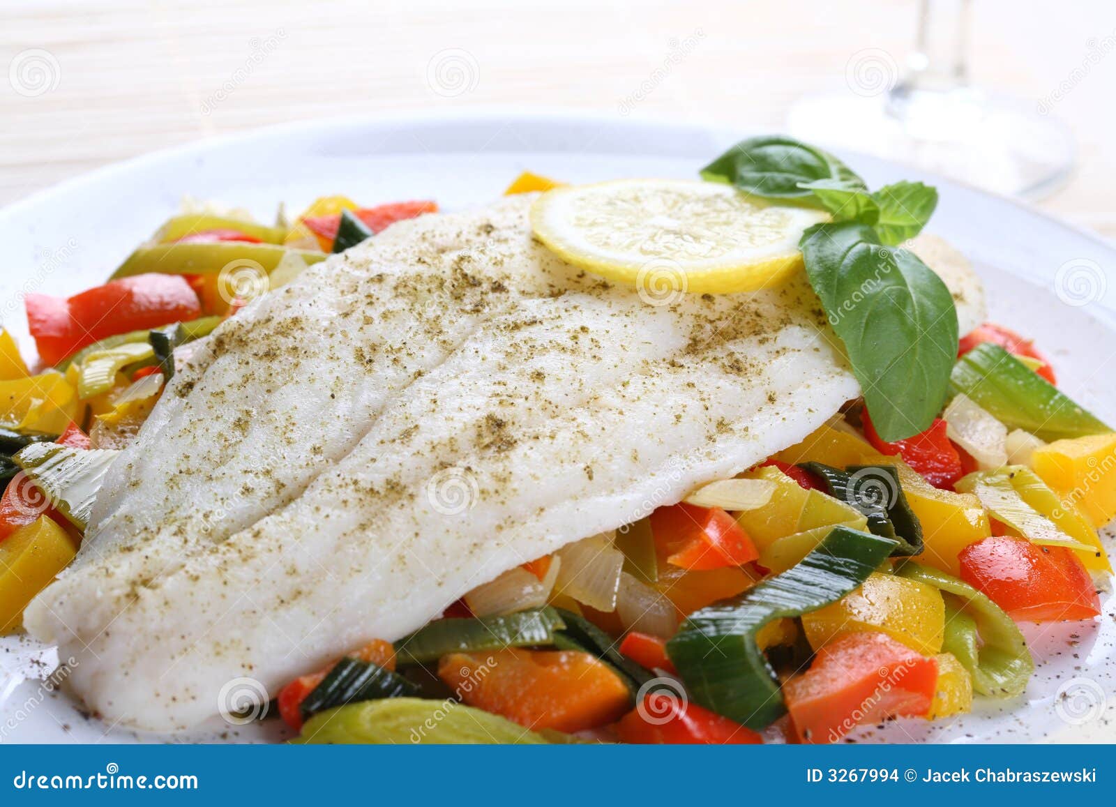 Boiled fish stock photo. Image of vegetables, fillet, prepared - 3267994