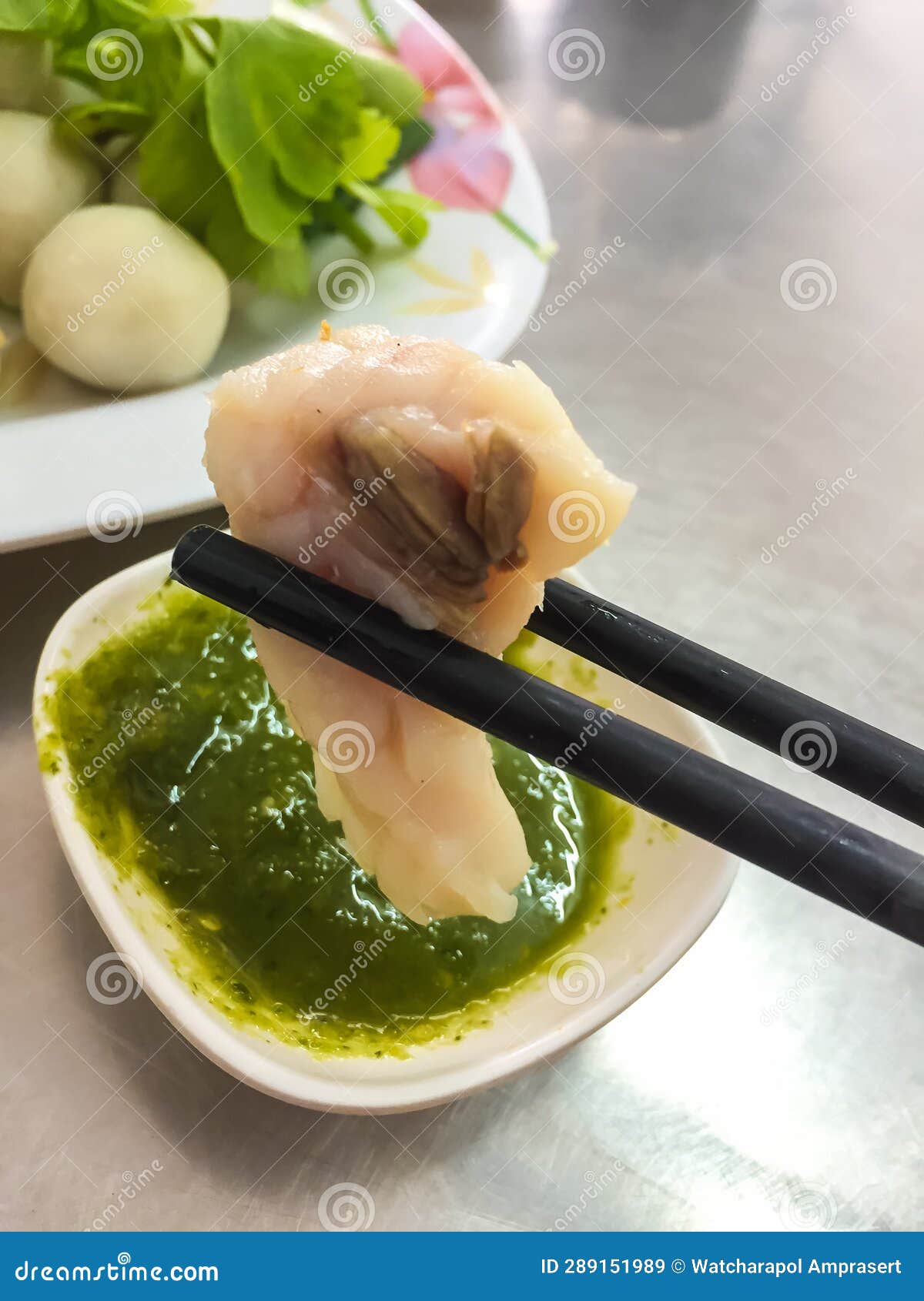 Boiled Fish and Seafood Sauce Stock Image - Image of japan, octopus ...