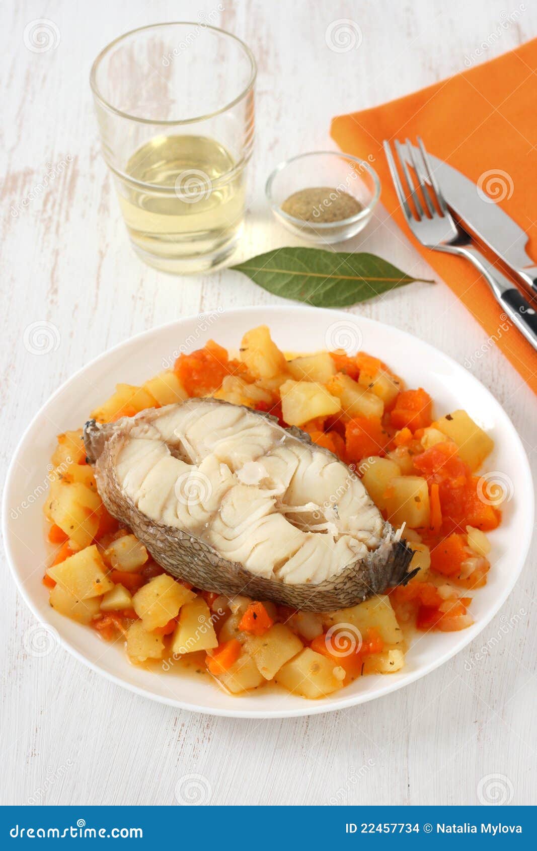 Boiled fish and vegetables stock photo. Image of carrot - 22457734