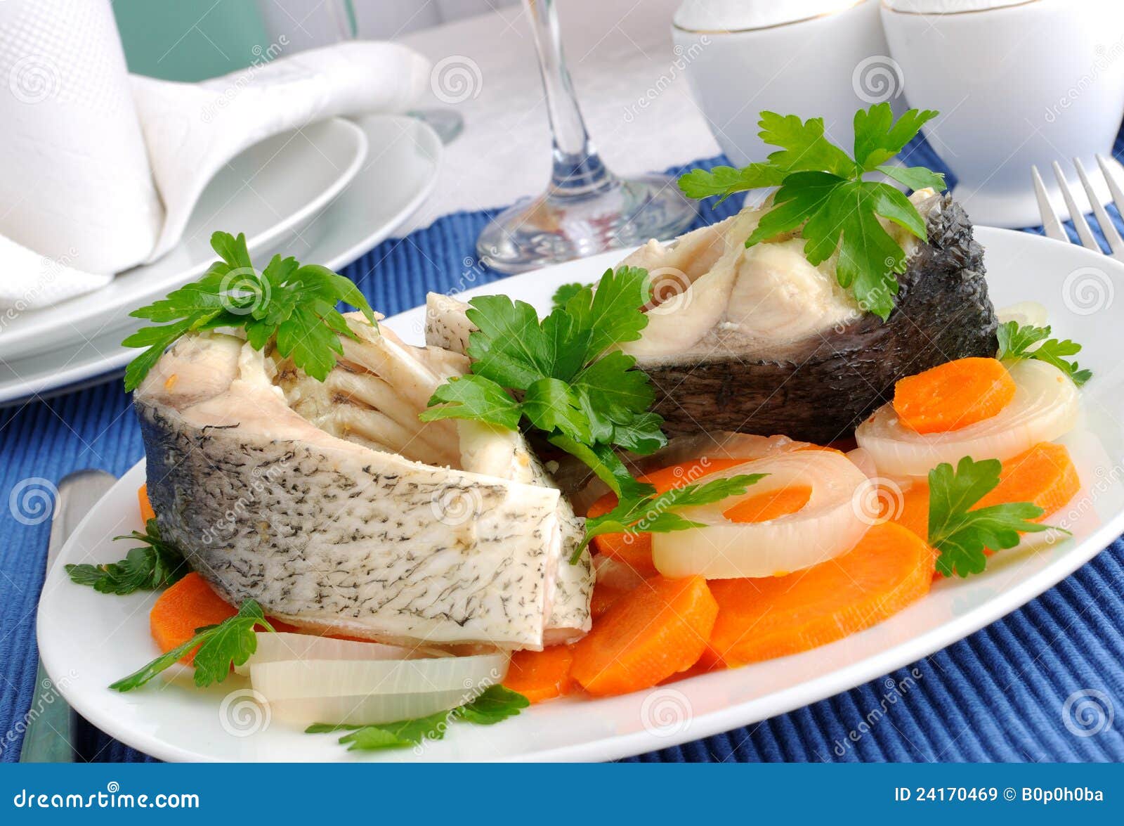 Boiled Fish with Vegetables Stock Image - Image of gourmet, lifestyle ...