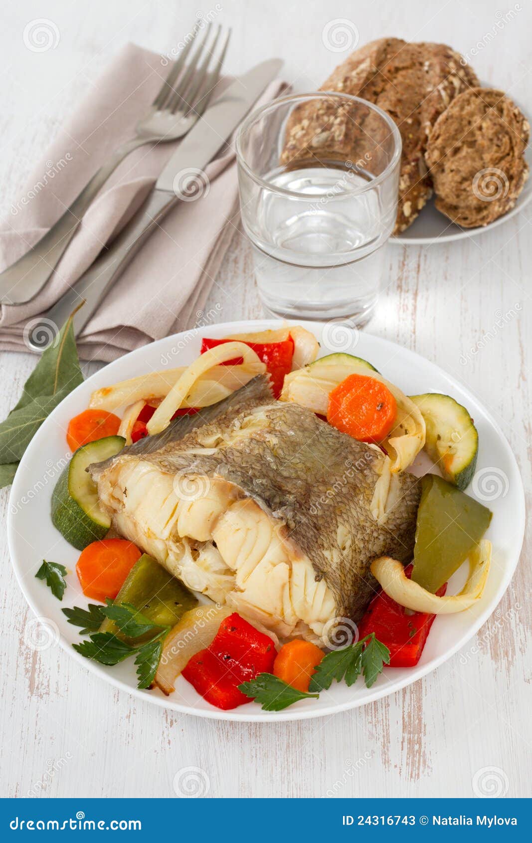 Boiled Fish with Vegetables Stock Image - Image of fish, garnish: 24316743