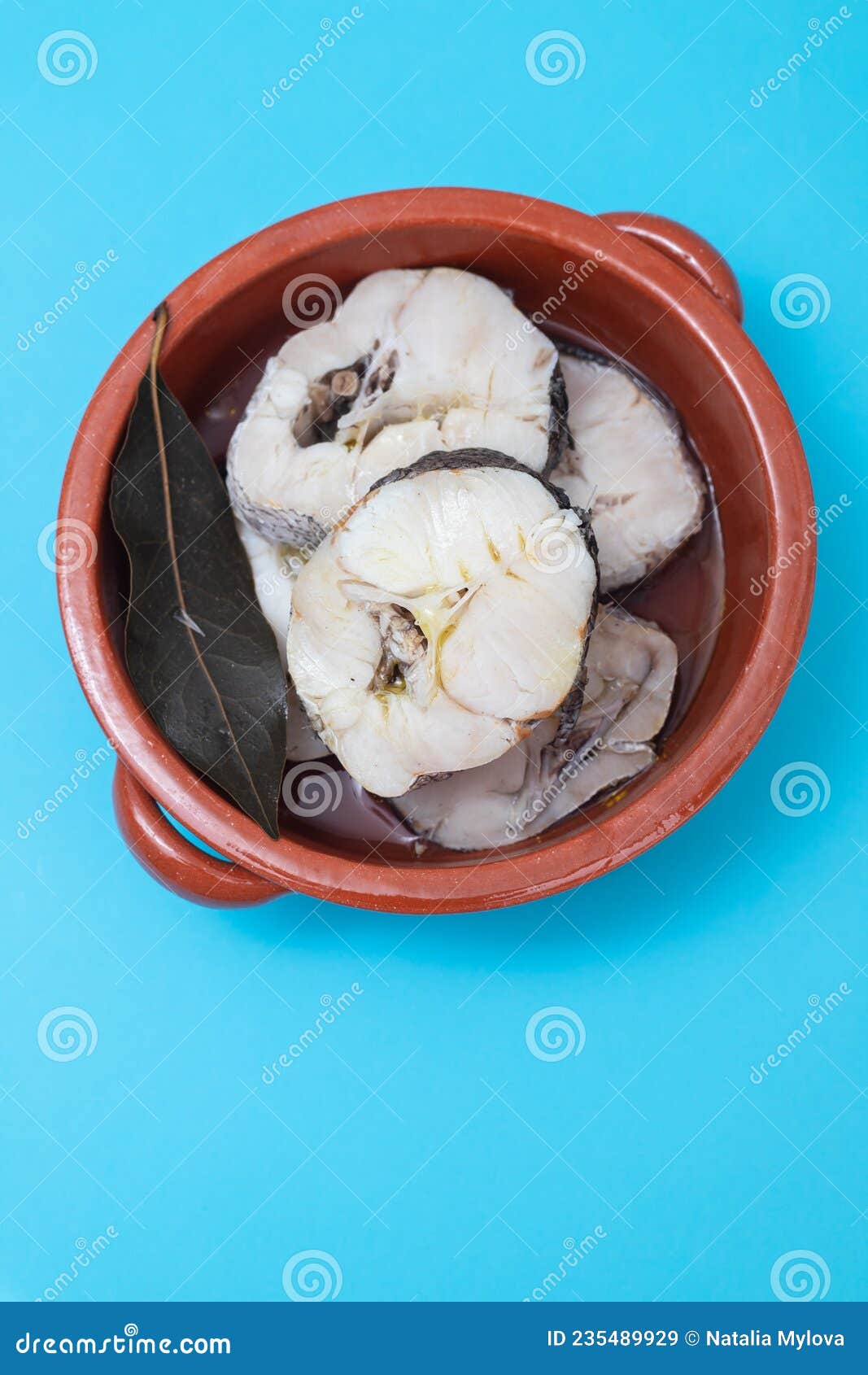 Boiled Fresh Fish in Brown Ceramic Pot Stock Image - Image of fish ...