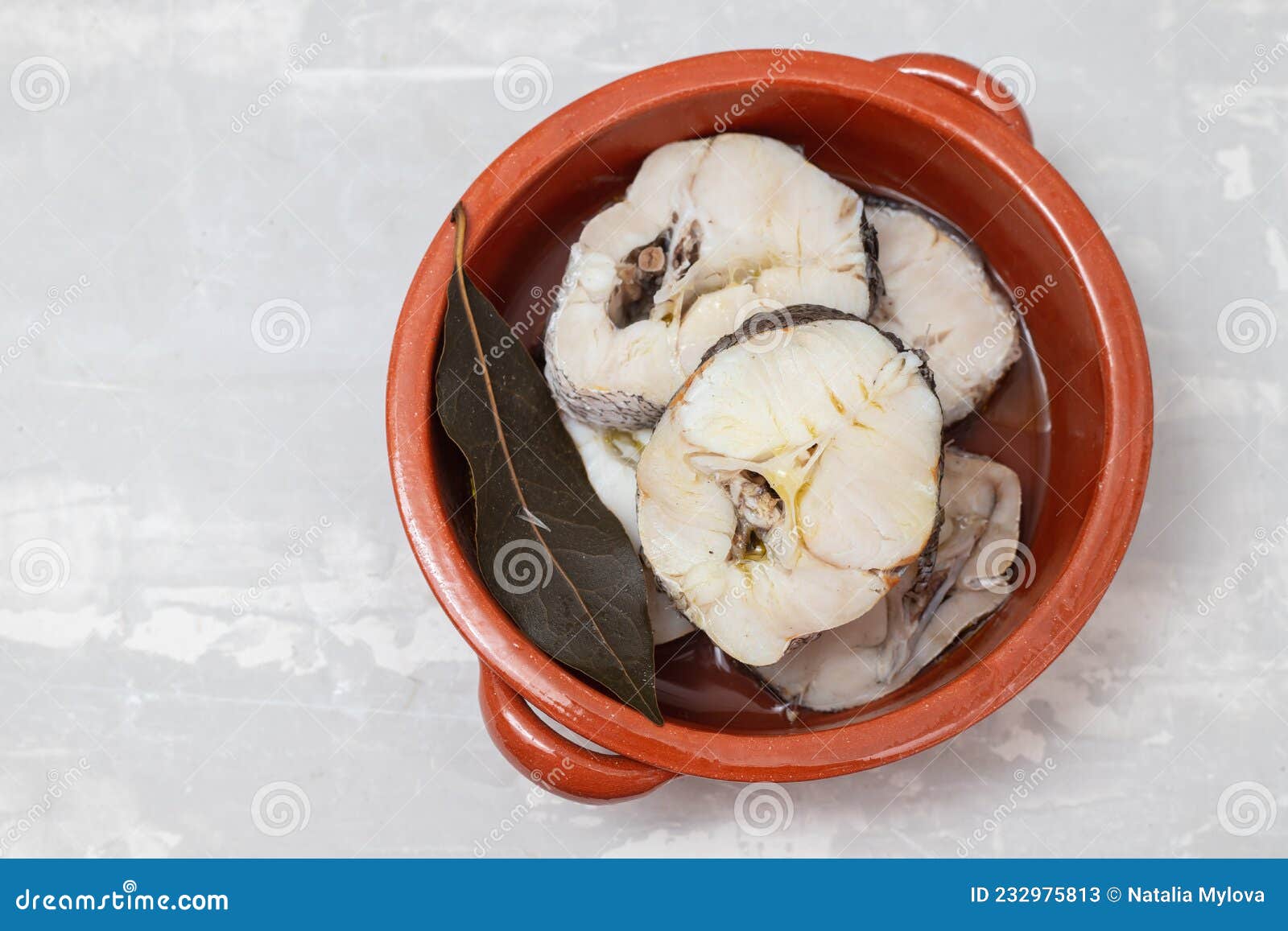 Boiled Fresh Fish in Brown Ceramic Pot Stock Image - Image of diet ...