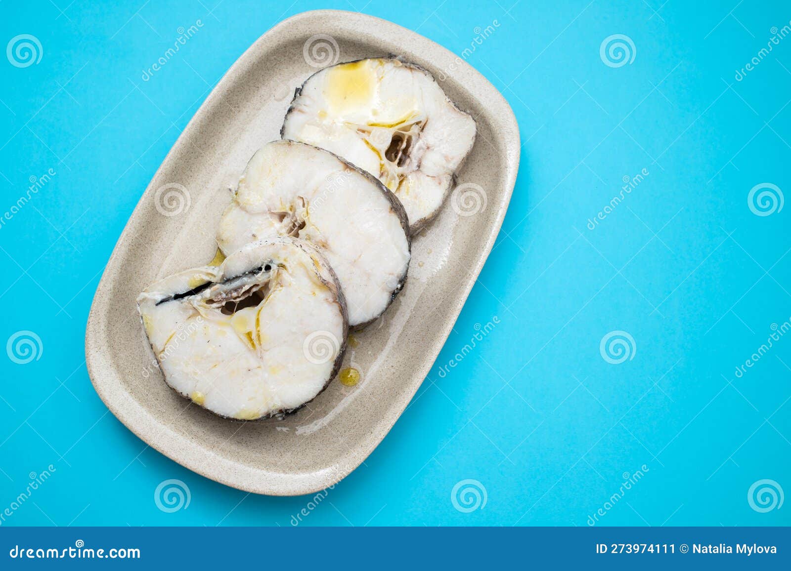 Boiled Fresh Fish with Oil in Dish Stock Image - Image of lunch ...