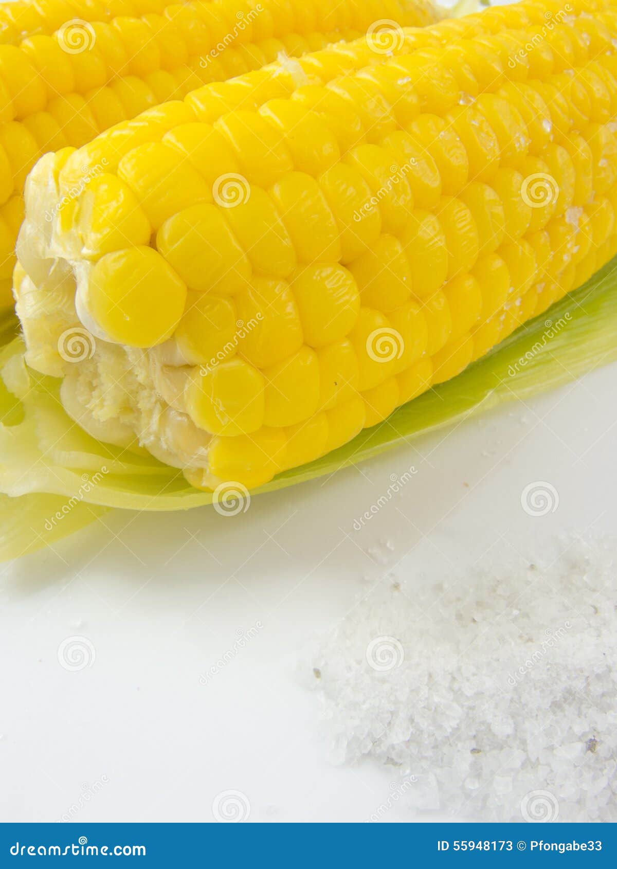 Boiled Fresh Ripe Corn with Salt Stock Image - Image of kernels, cereal ...
