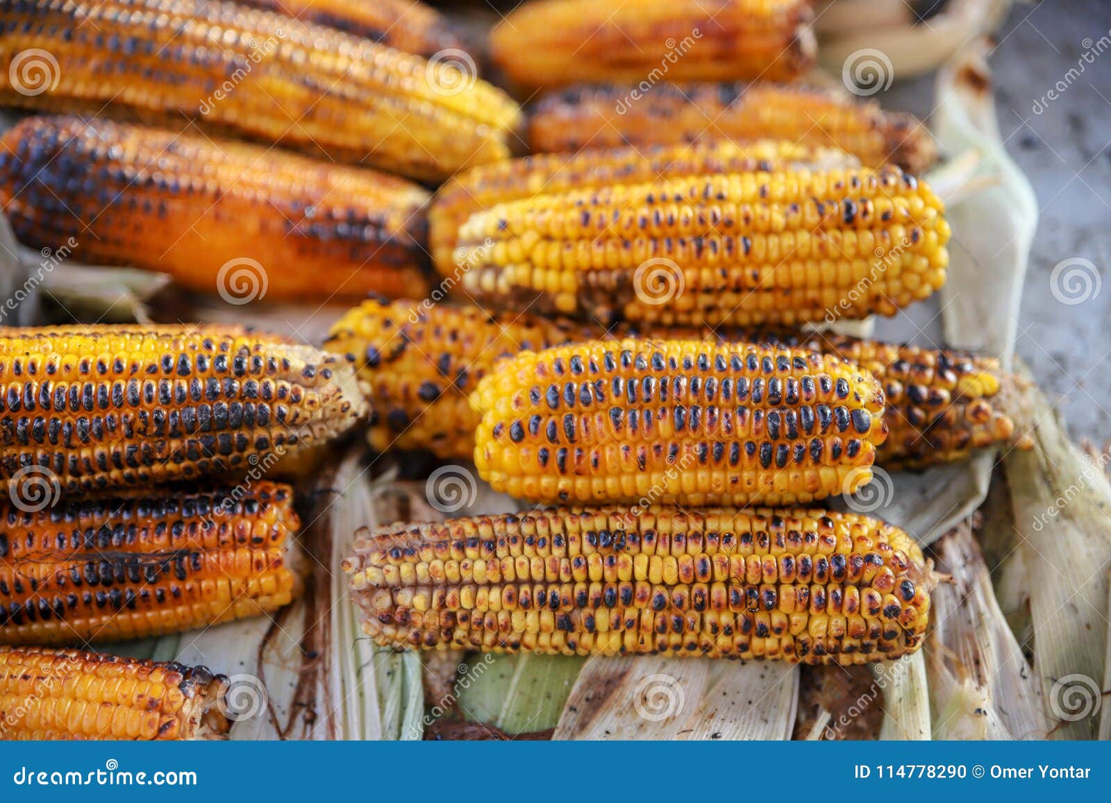 Boiled and fried corn stock photo. Image of natural - 114778290