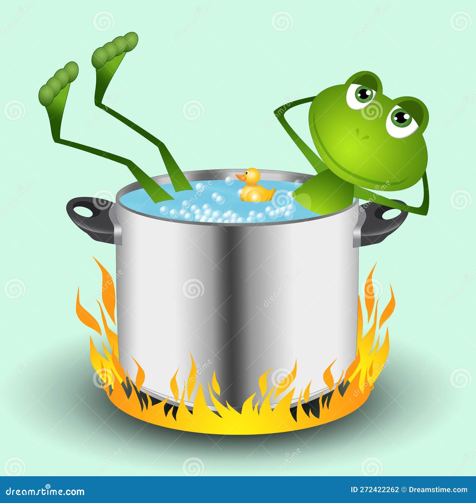 Illustration of a Boiled Frog Stock Illustration - Illustration of ...