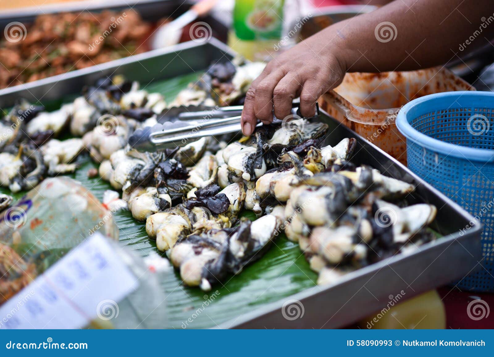 Boiled frog in market stock image. Image of asia, skin - 58090993