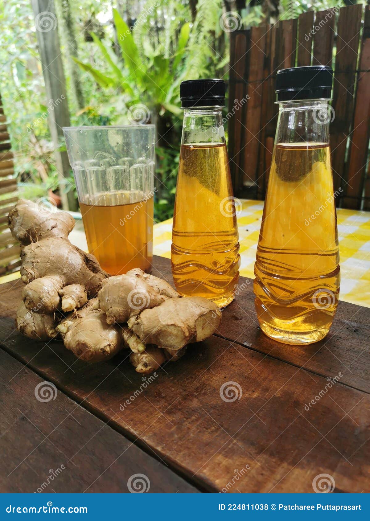Boiled Ginger Juice in a Plastic Bottle Stock Photo - Image of benefits ...