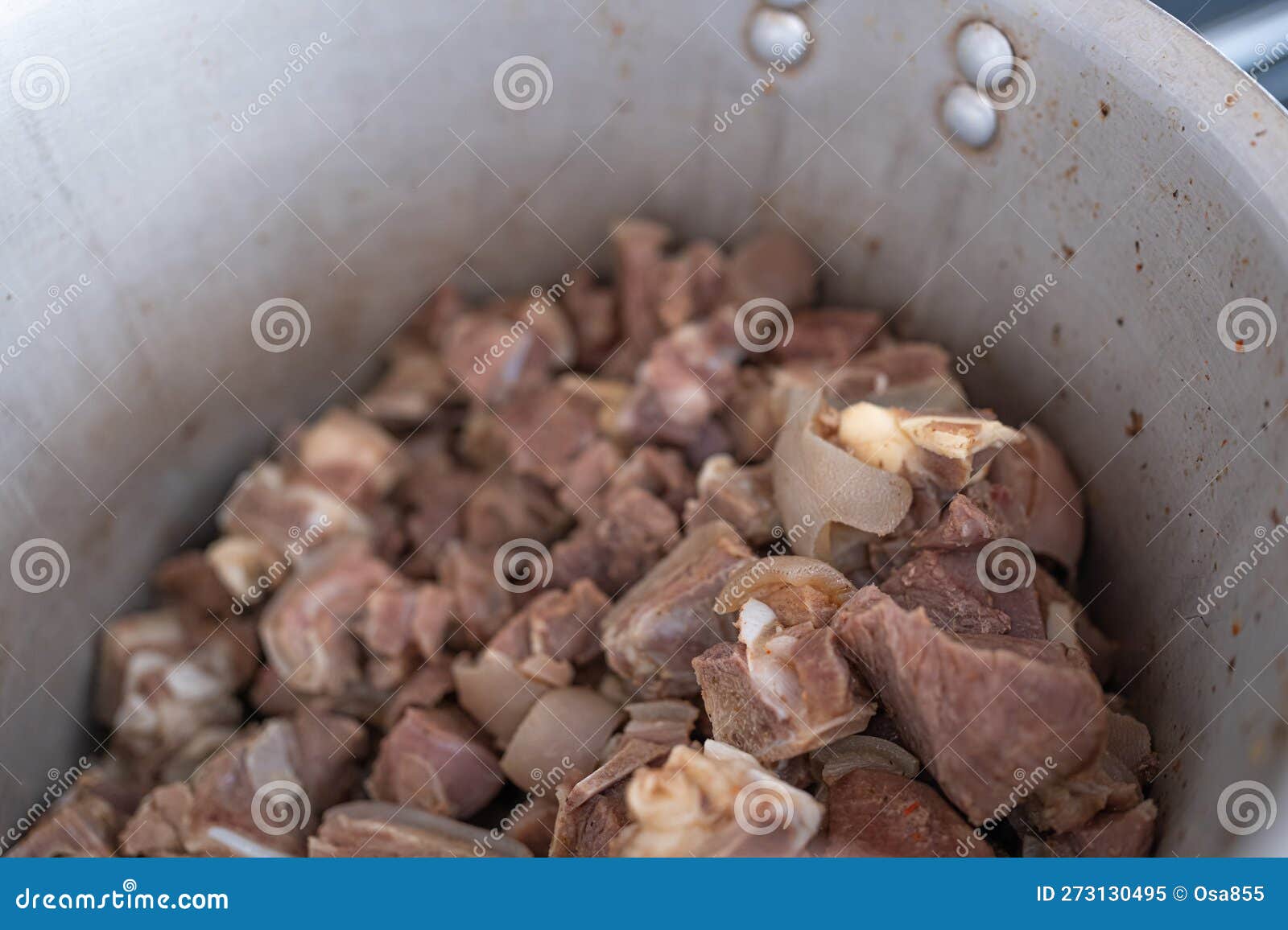 Boiled Goat Meat in a Pot Ready To Eat Stock Image - Image of organic ...