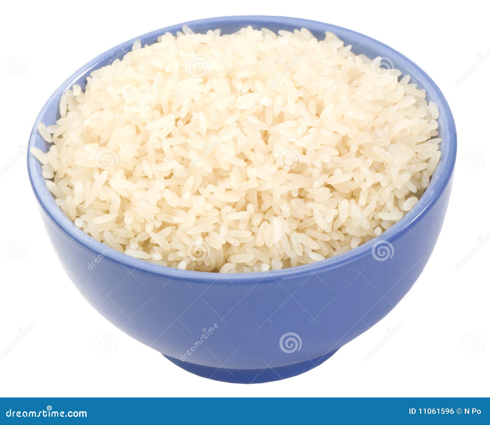 Boiled Long Grain Rice in a Lilac Bowl Close-up is Stock Photo - Image ...