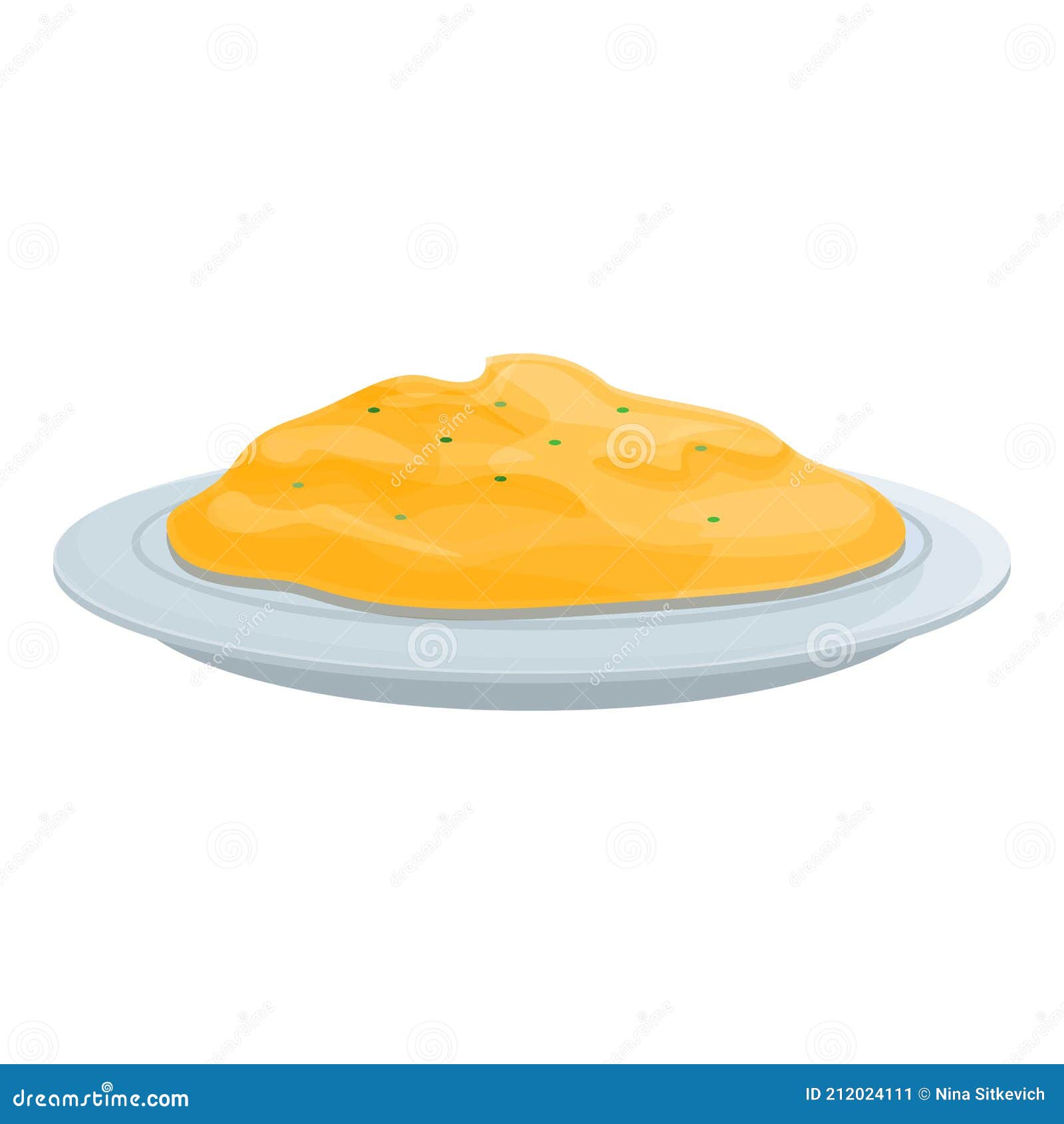 Boiled Mashed Potatoes Icon, Cartoon Style Stock Vector - Illustration ...