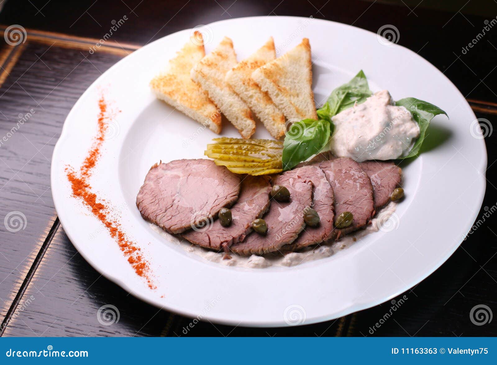 Boiled meat stock image. Image of dinner, pork, bread - 11163363
