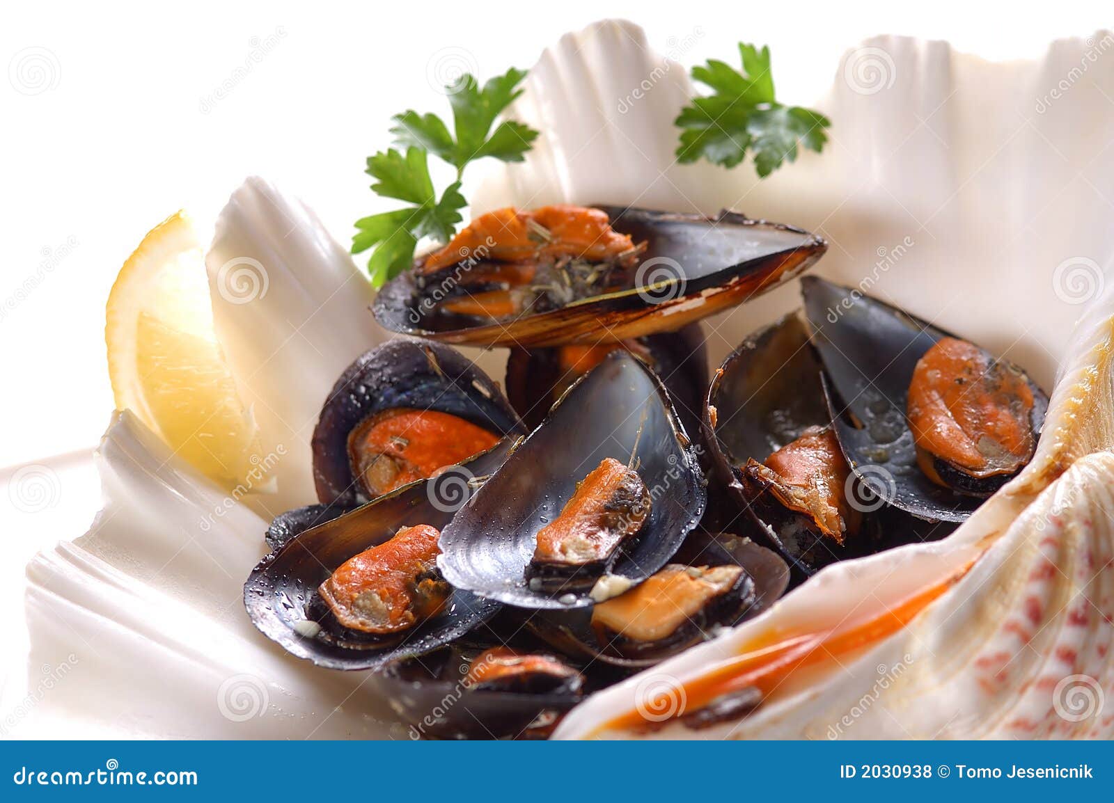 Boiled mussels stock photo. Image of boiled, hunger, restaurant - 2030938