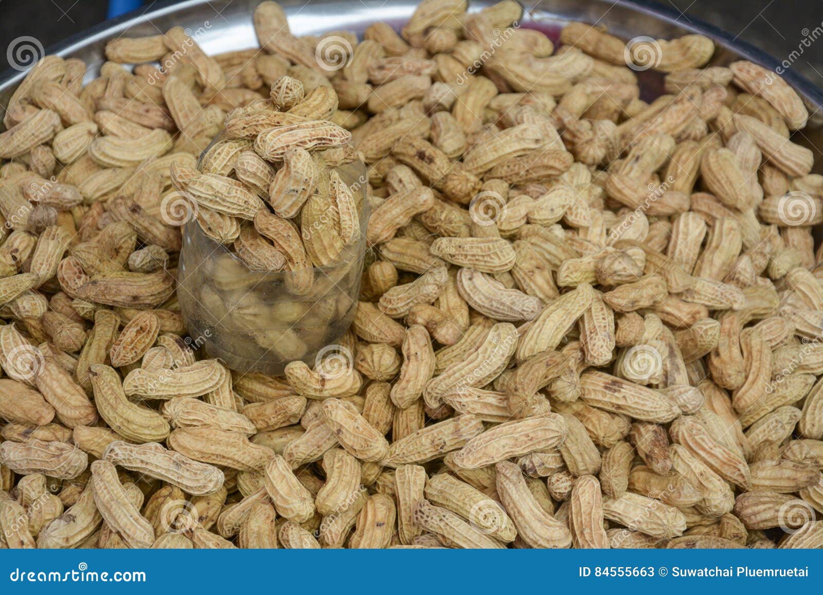 Boiled nuts in the market stock image. Image of eating - 84555663