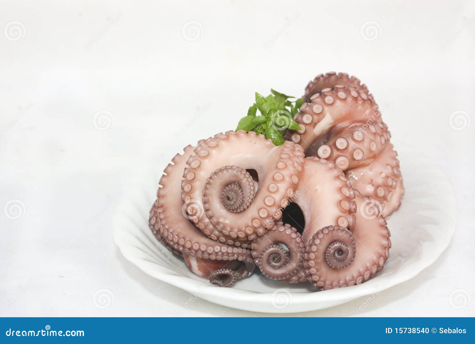 Boiled octopus stock photo. Image of slice, gourmet, savory - 15738540