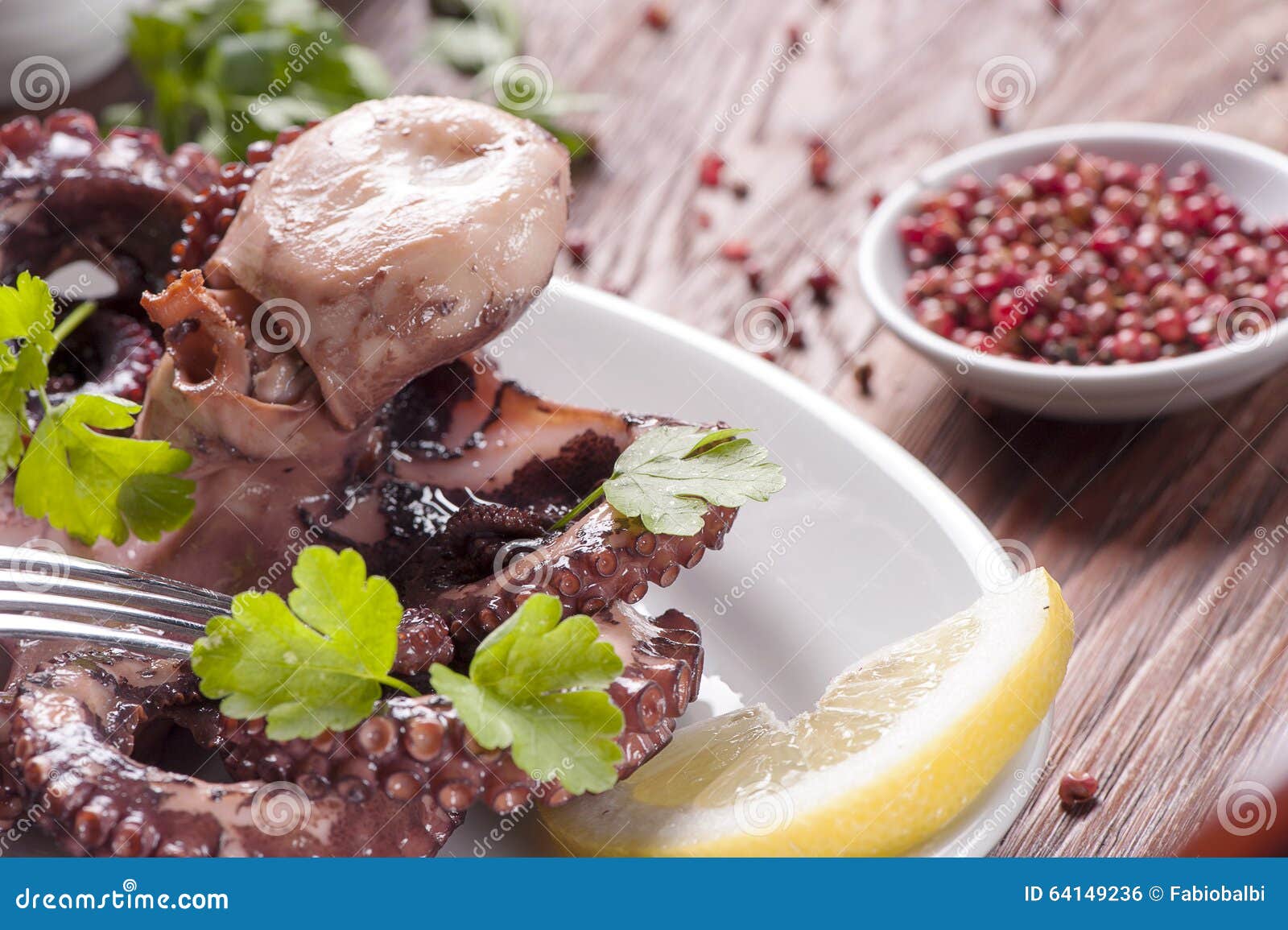 Boiled octopus stock photo. Image of tentacle, boiled - 64149236