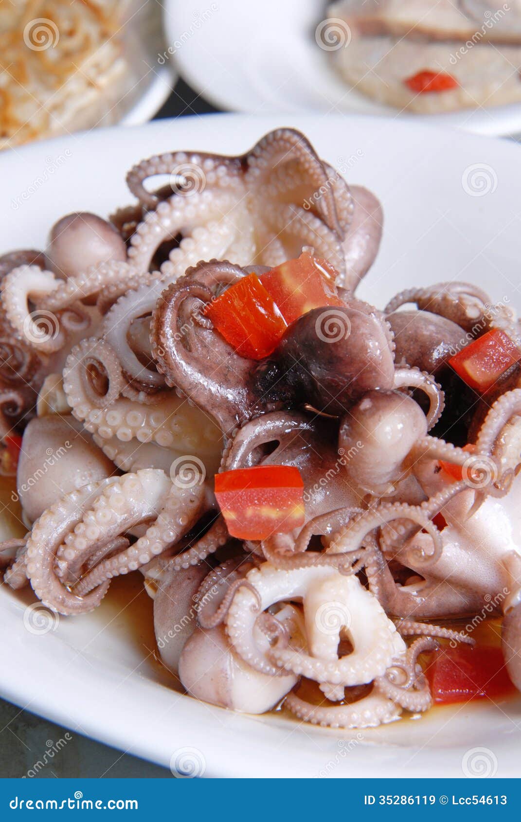 Boiled Octopus in Sesame Oil Stock Image - Image of food, deliciou ...