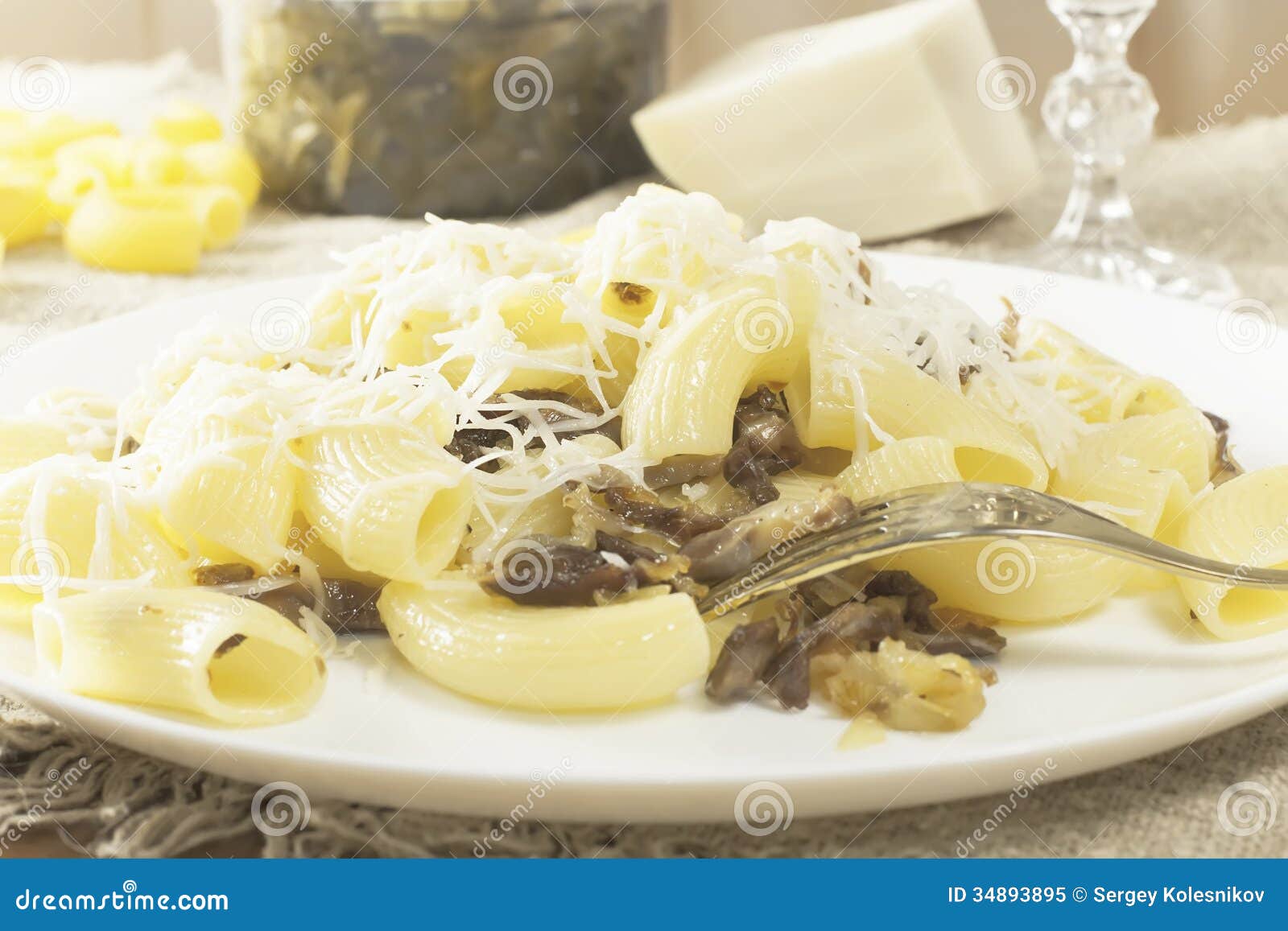 Boiled pasta stock image. Image of cheese, onions, cooked - 34893895