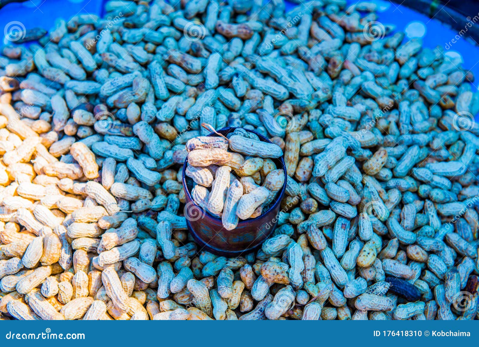 Boiled peanut on stand stock photo. Image of nutrition - 176418310