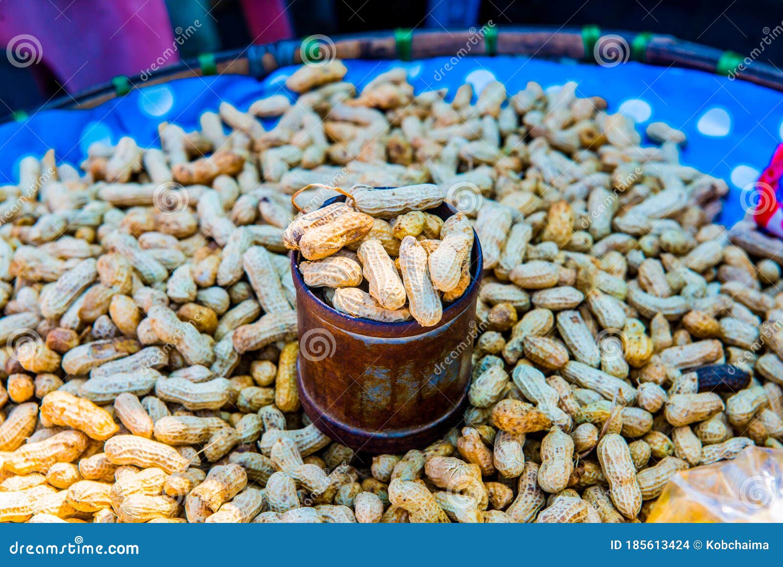 Boiled peanut on stand stock photo. Image of healthy - 185613424
