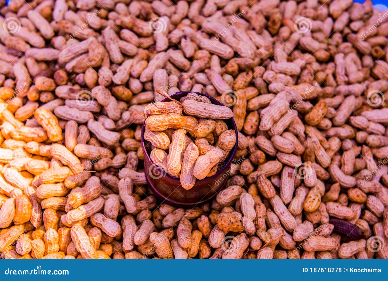 Boiled peanut on stand stock photo. Image of health - 187618278