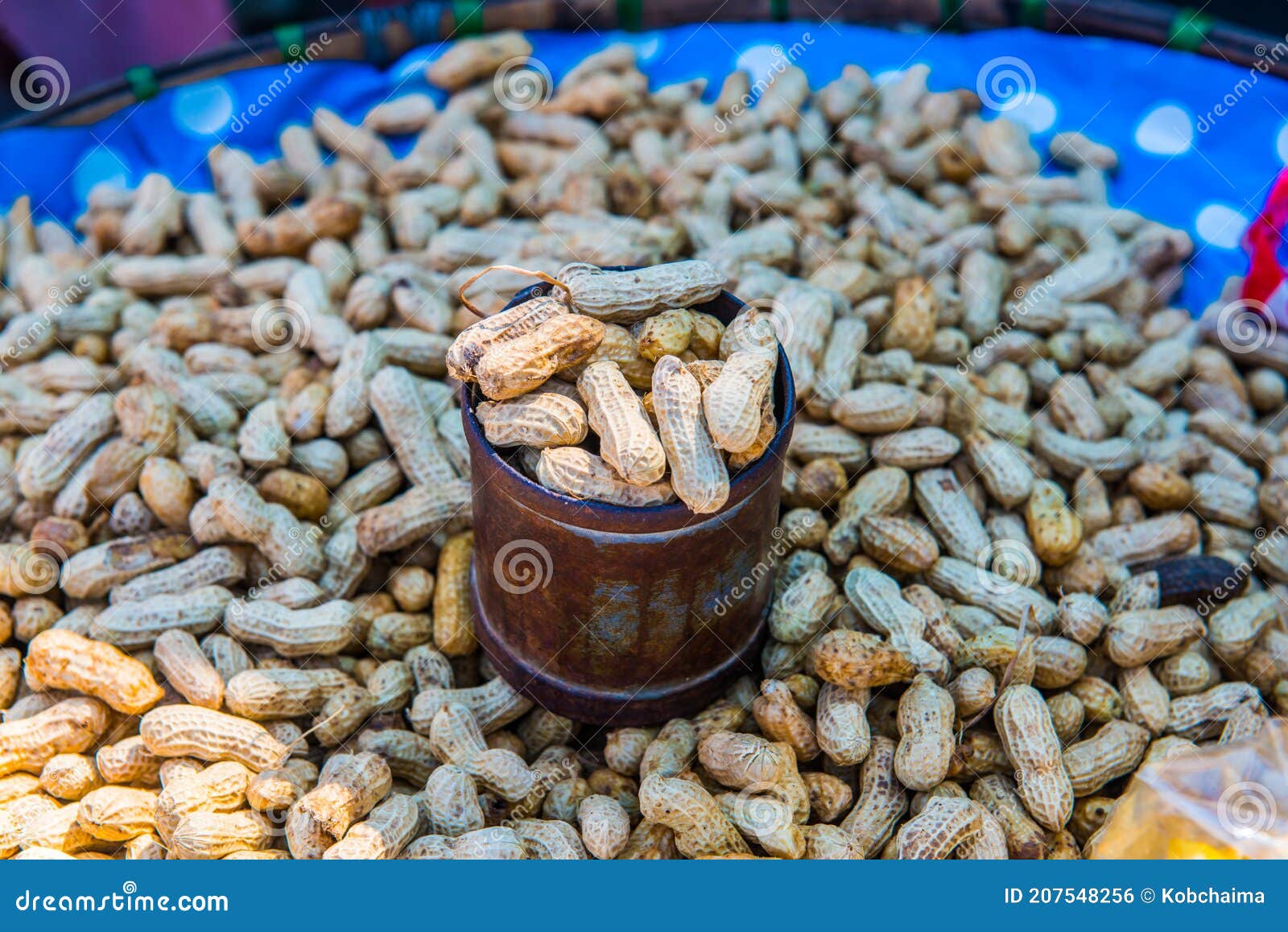 Boiled peanut on stand stock photo. Image of eating - 207548256