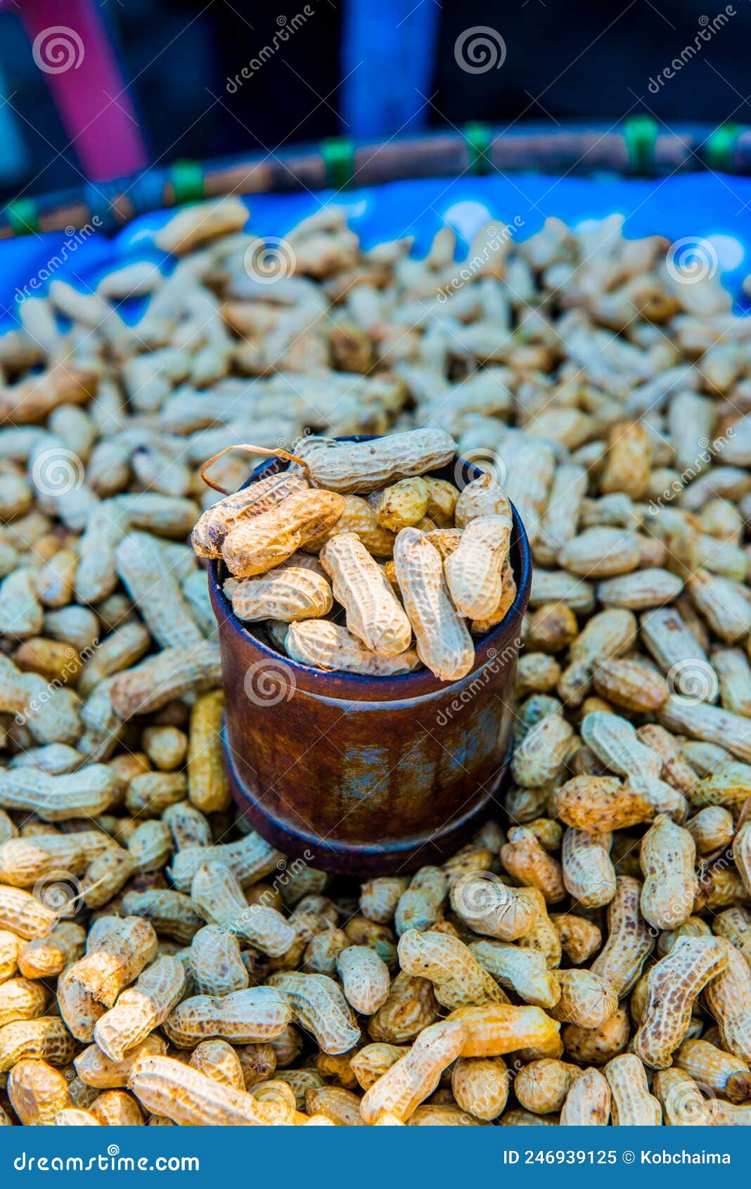 Boiled peanut on stand stock image. Image of peanut - 246939125