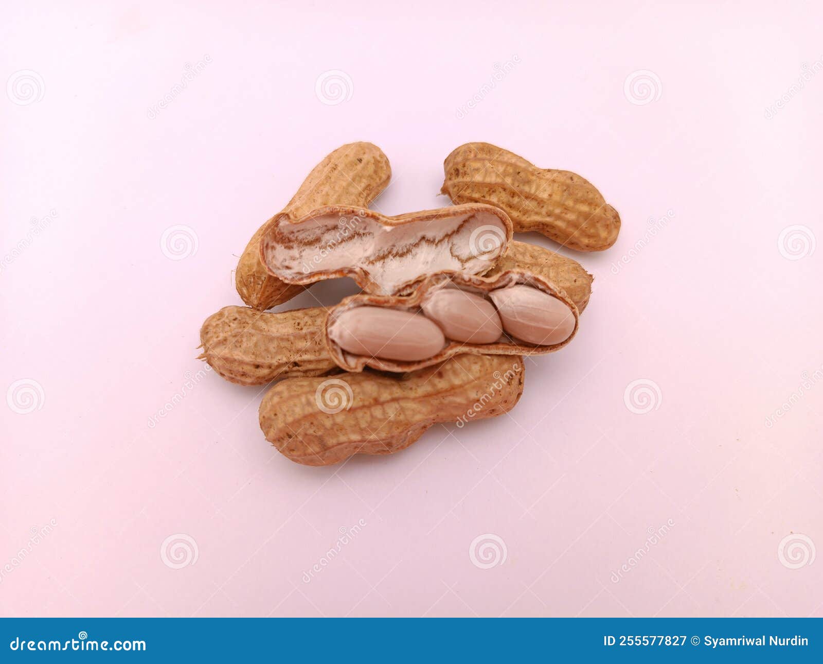 A Few Nuts on White Background Stock Image - Image of food, peanuts ...