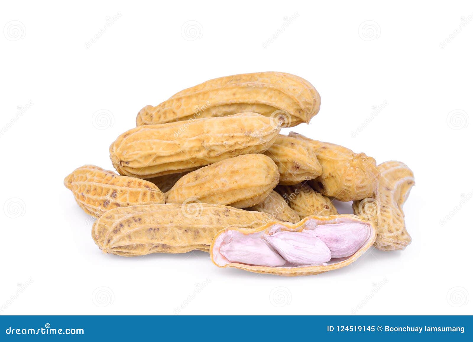 Boiled Peanuts Isolated on White Stock Image - Image of isolated ...
