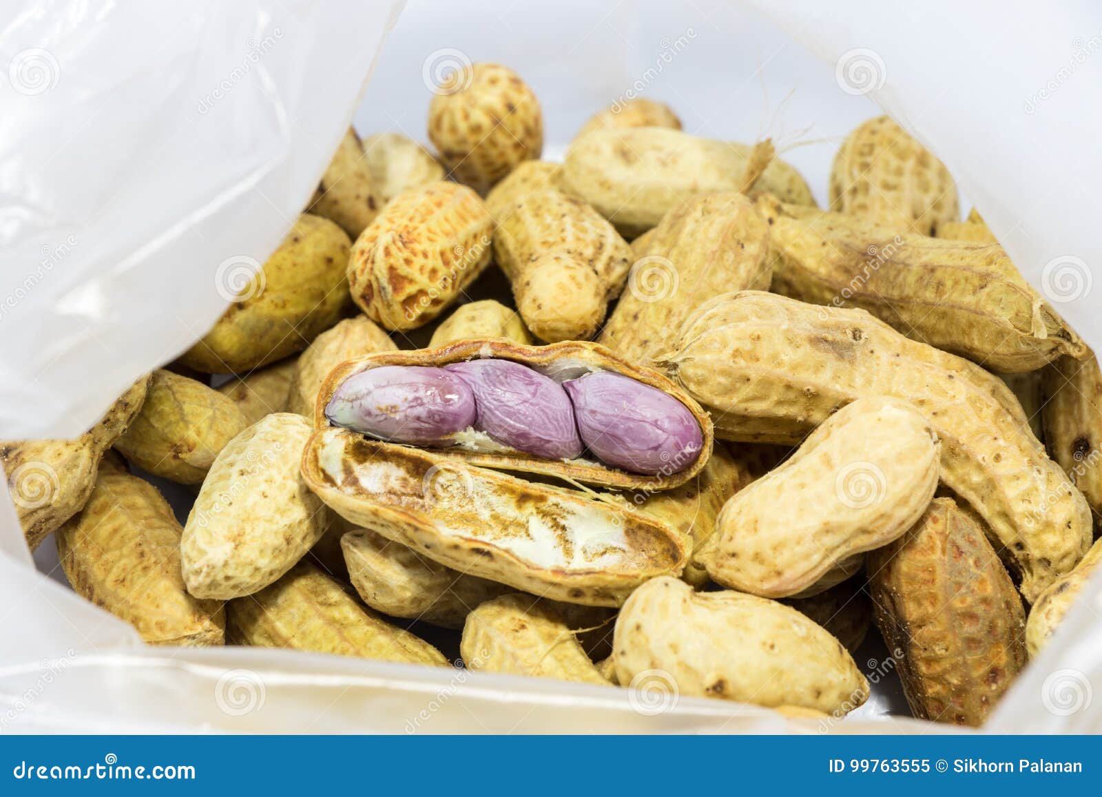 Boiled Peanuts on a Pile of Peas Stock Image - Image of brown, peanut ...