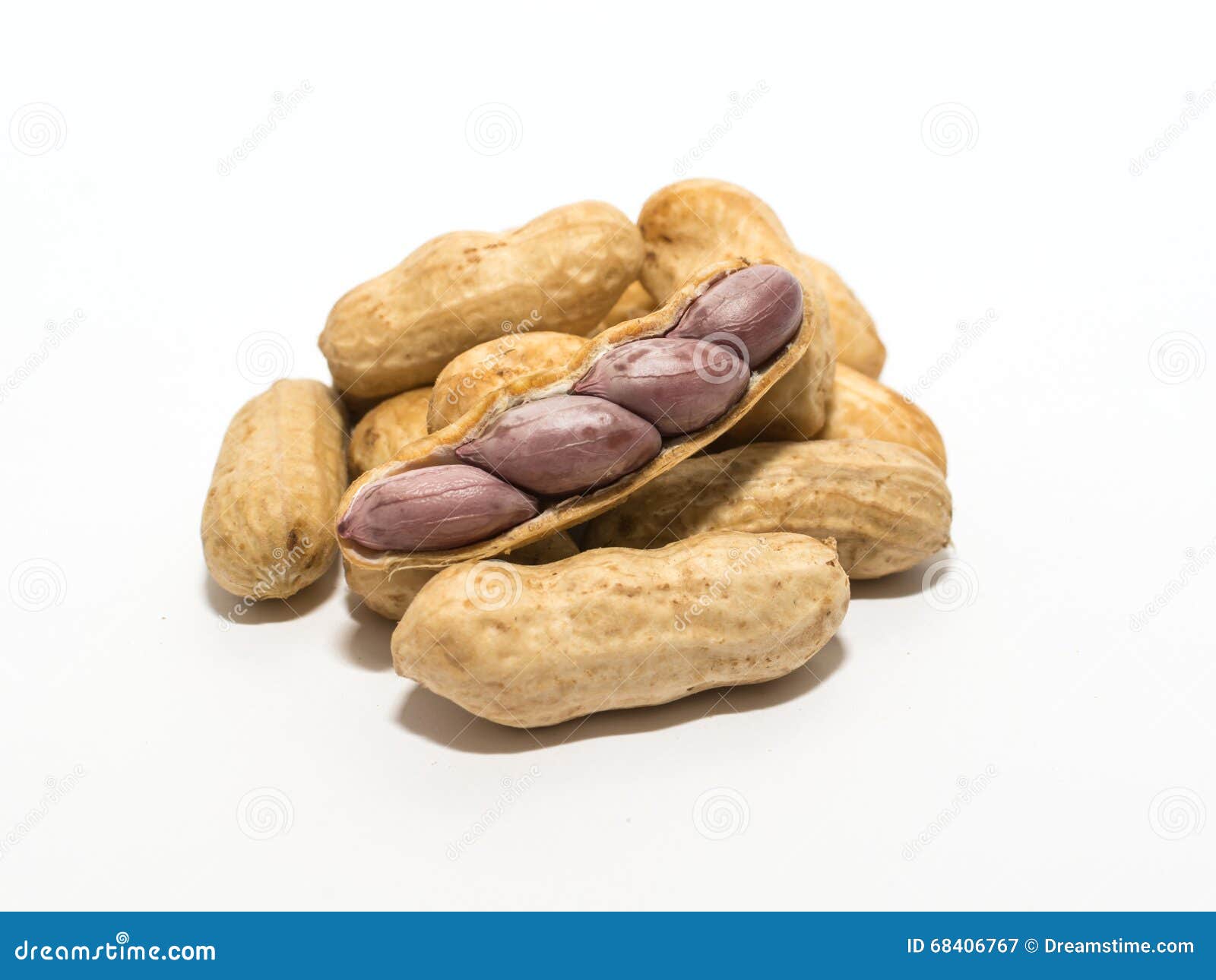 Boiled Peanuts on White Background Stock Image - Image of brown ...