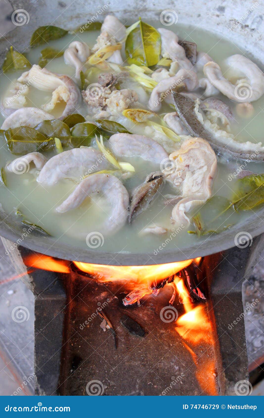 Boiled pork and entrails stock image. Image of asian - 74746729