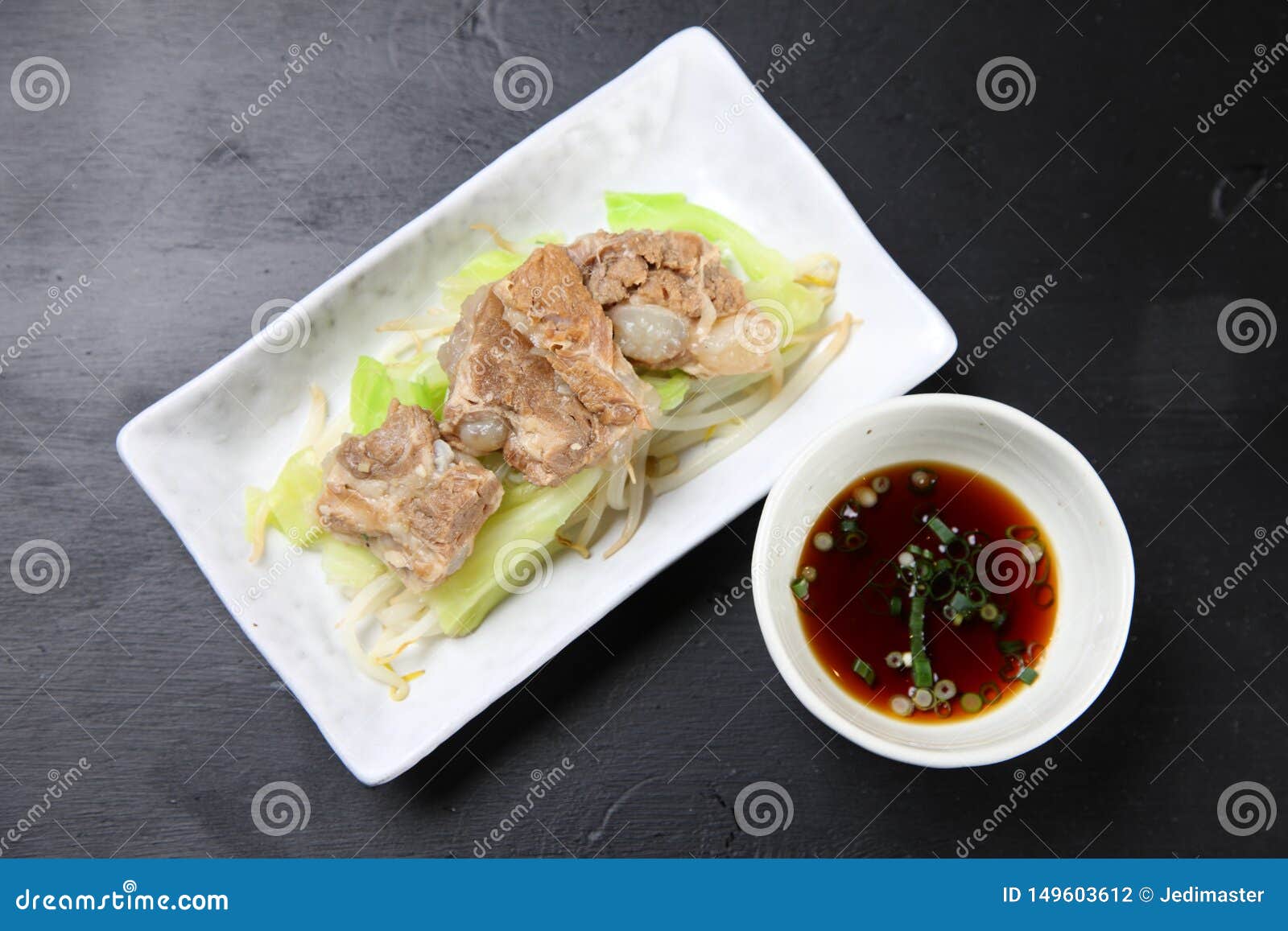Boiled Pork Soft Bones on a Dining Table Stock Photo - Image of tasty ...