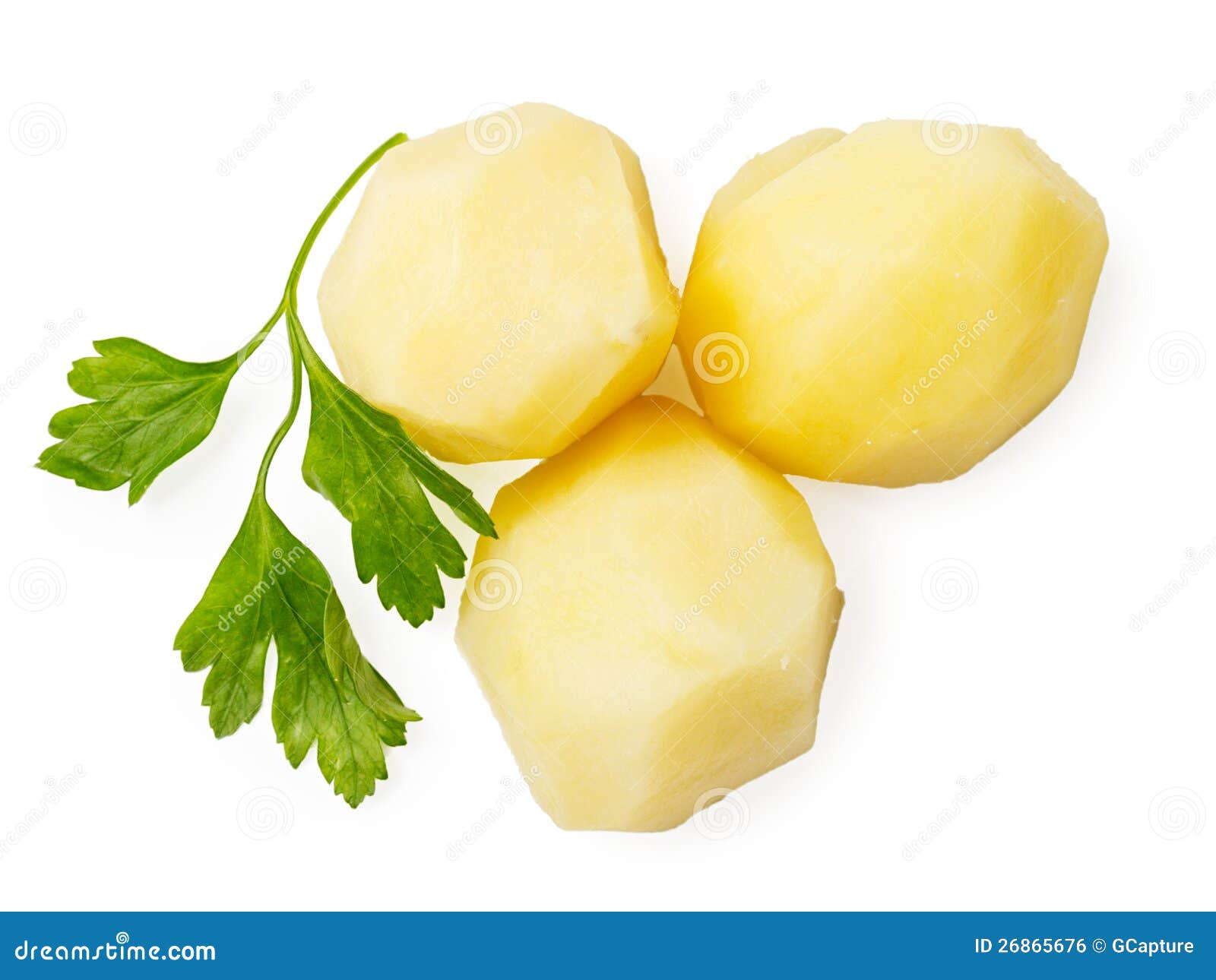 Boiled Potato Pieces with Parsley Stock Photo - Image of prepared ...