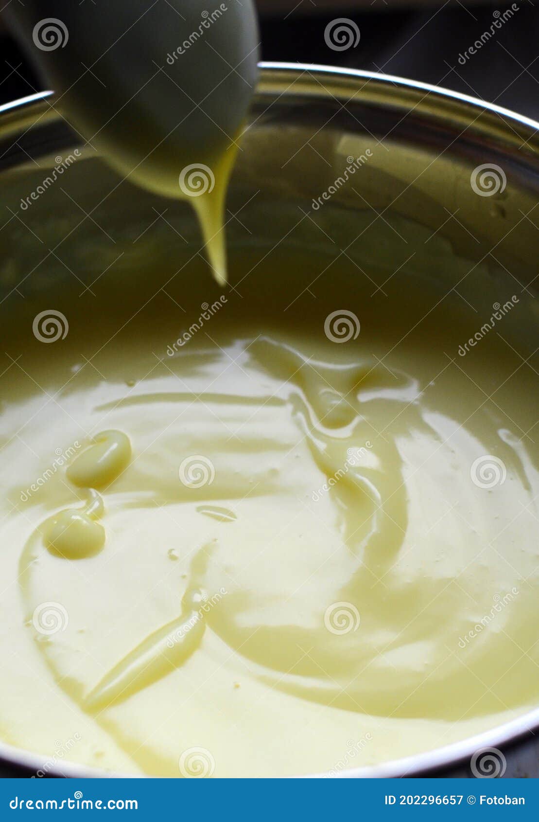 Boiled pudding in a pot stock image. Image of food, warm - 202296657