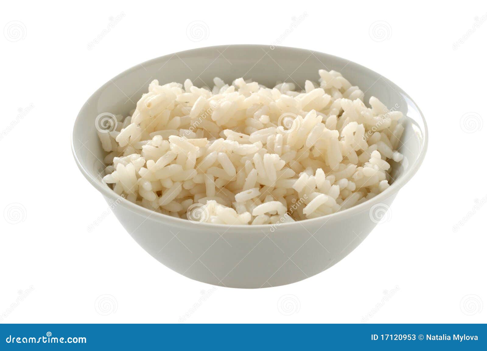 Boiled rice in a bowl stock image. Image of diet, healthy - 17120953