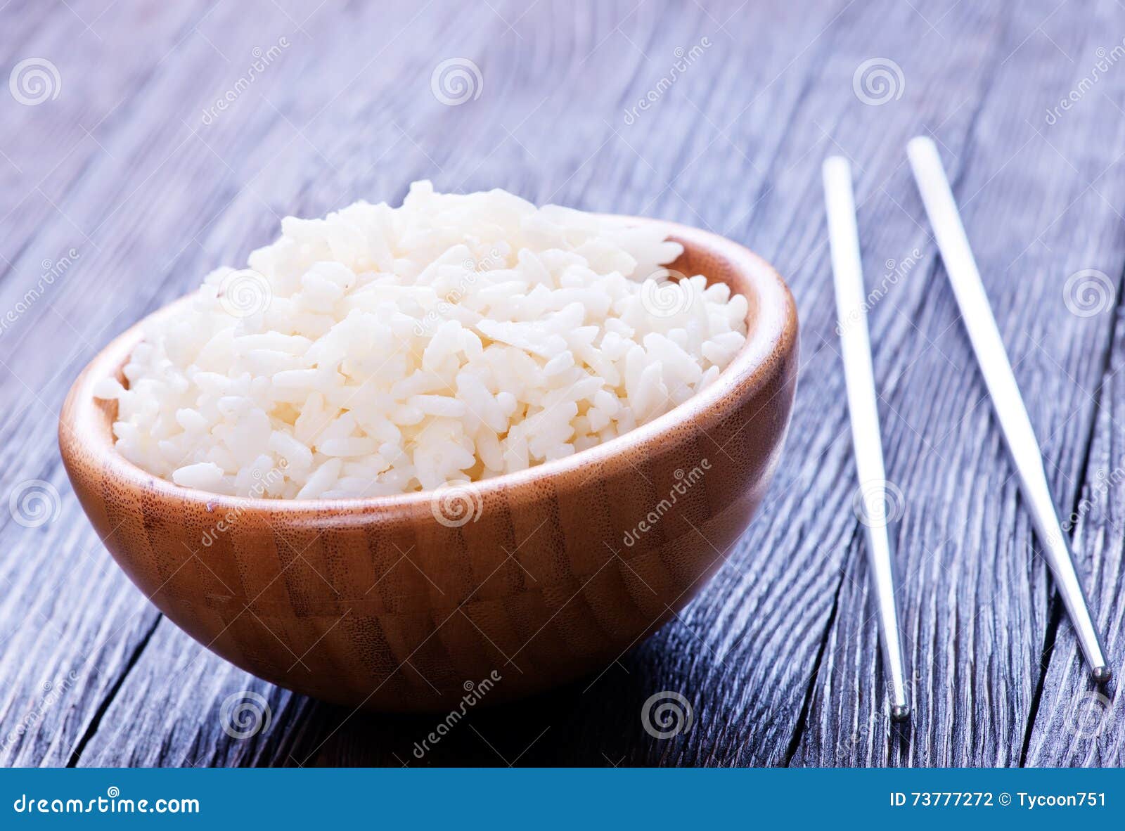 Boiled rice stock photo. Image of plain, bowl, asian - 73777272