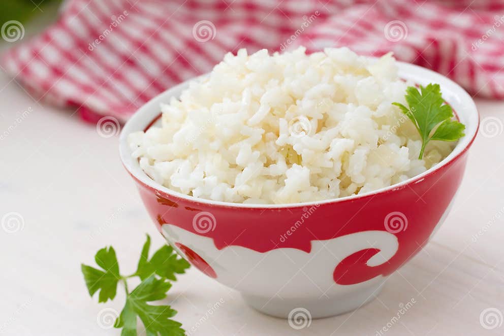 Boiled rice in a bowl stock image. Image of japan, grain - 72974625