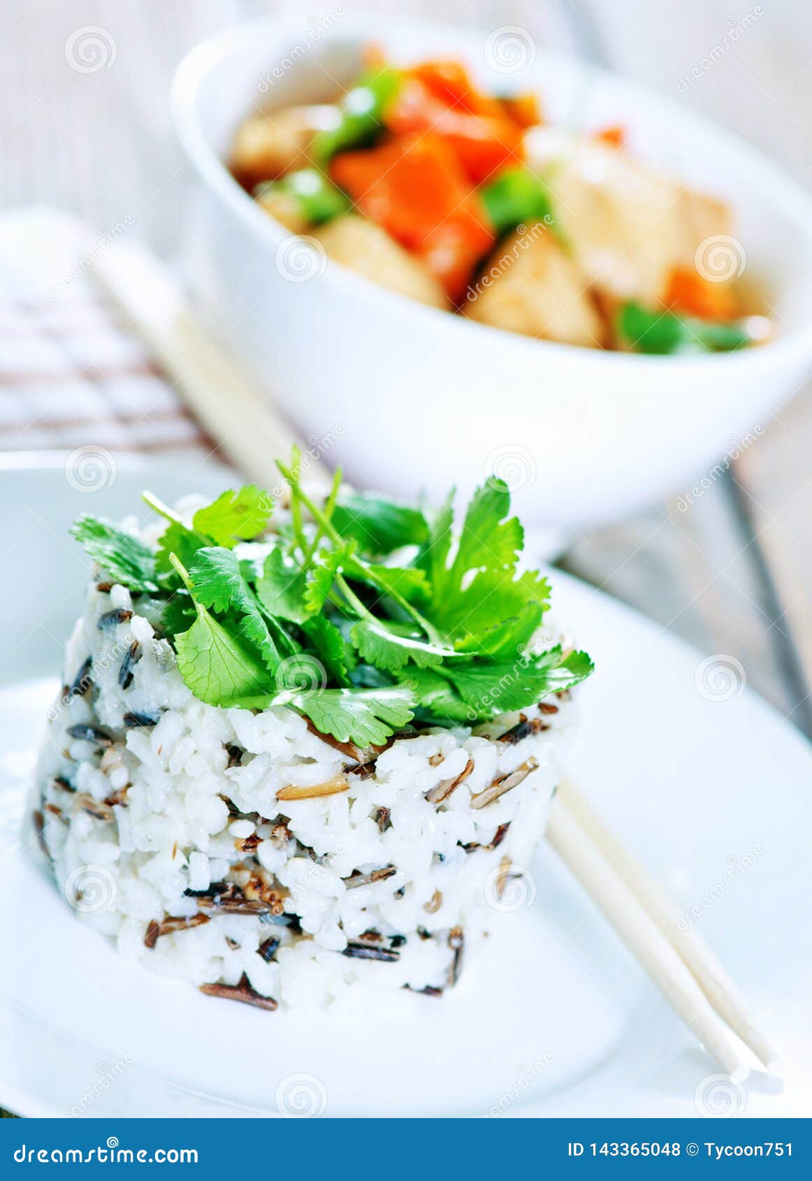 Boiled rice stock photo. Image of eating, bowl, asian - 143365048