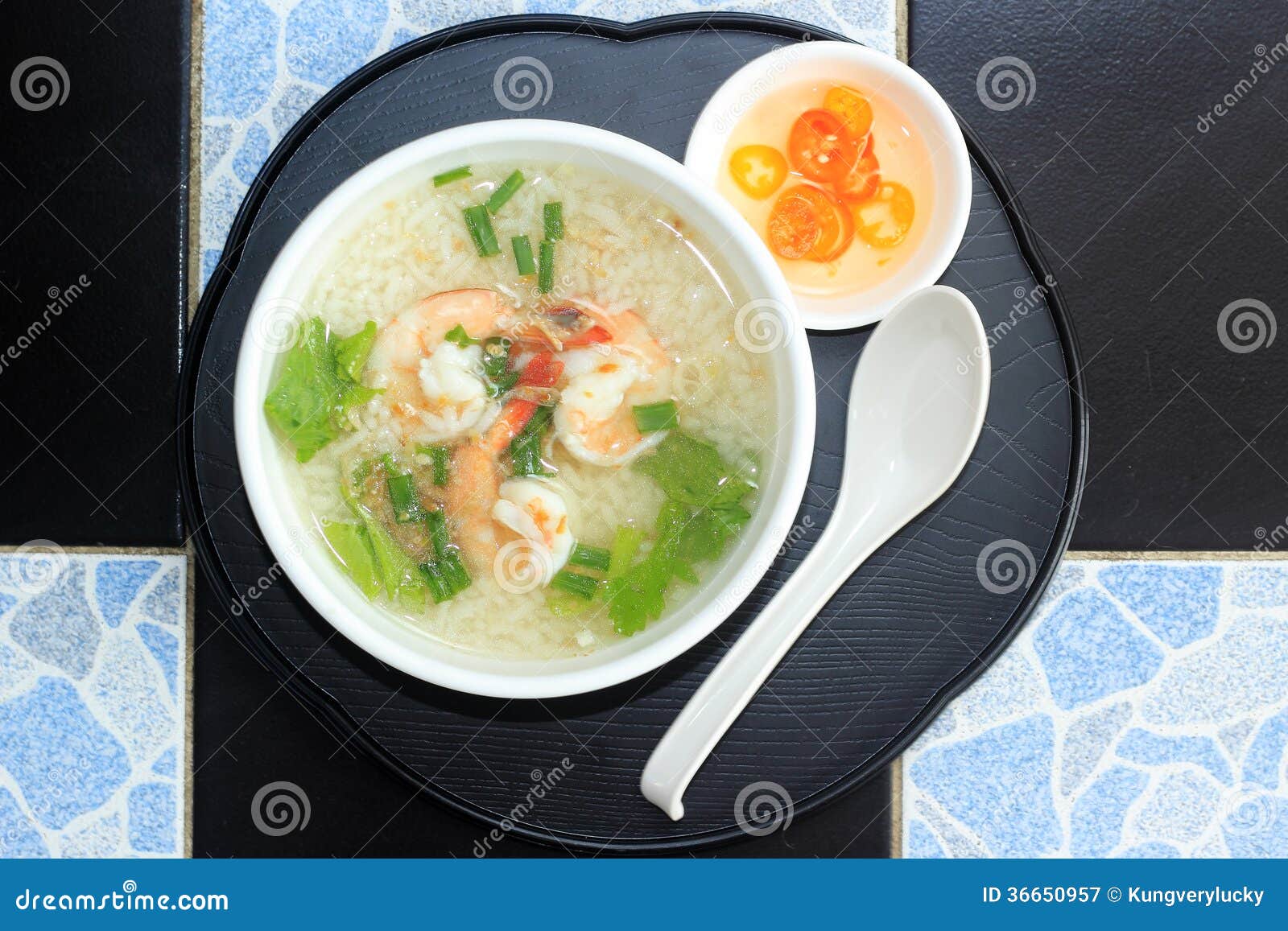 Boiled rice with shrimp stock image. Image of appetizers - 36650957