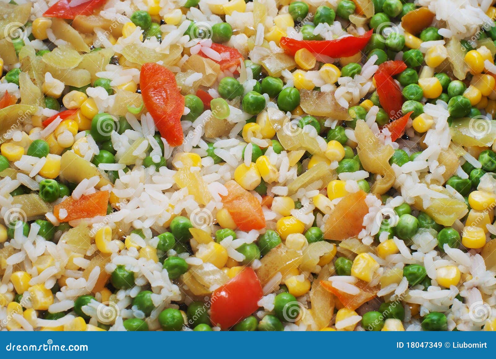 Boiled Rice with Vegetables Stock Image - Image of green, vegetarian ...