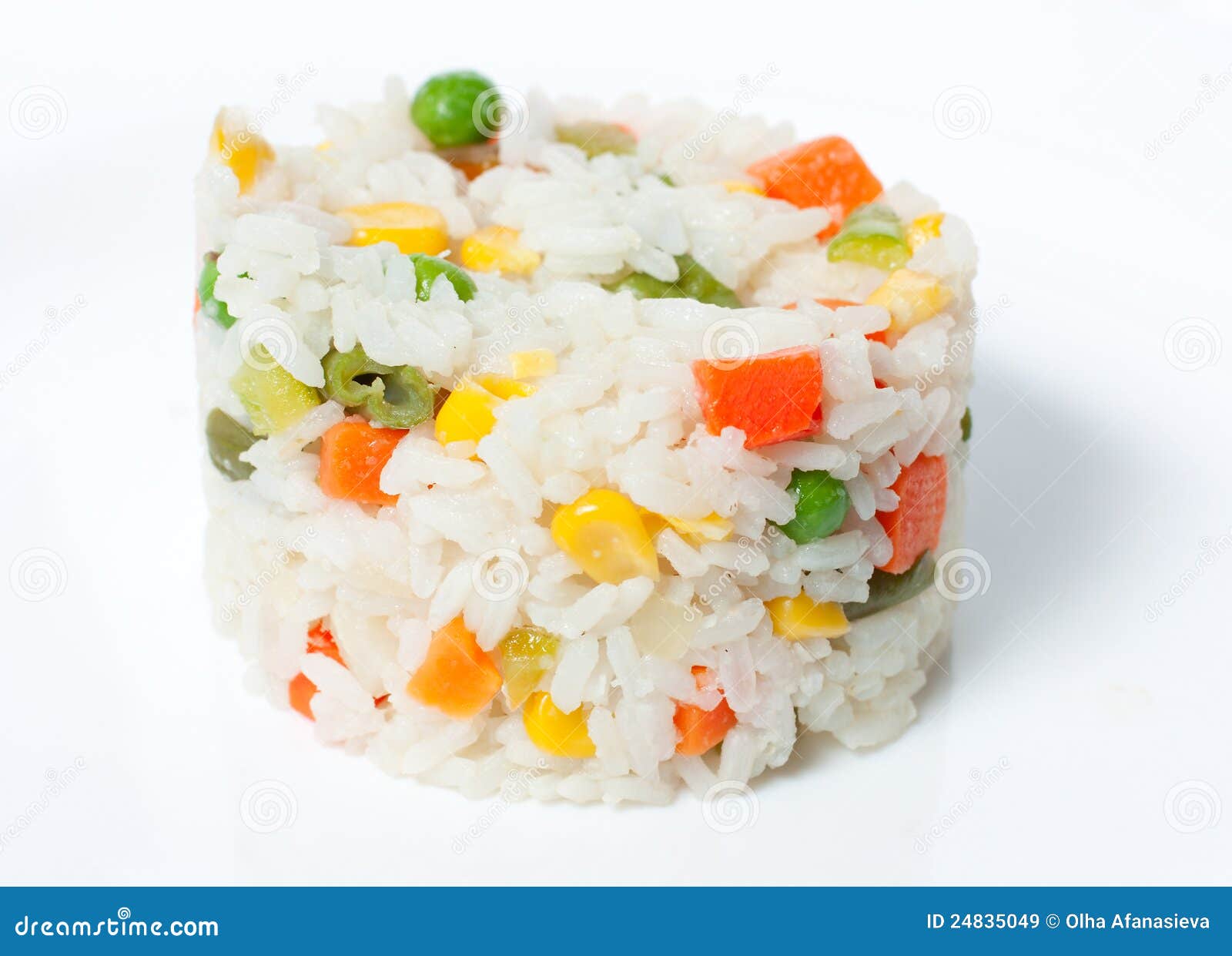 Boiled Rice with Vegetables Stock Image - Image of dinner, close: 24835049