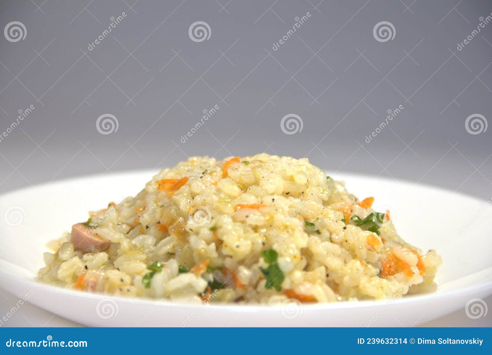 Boiled Rice. on a White Background Stock Photo - Image of lunch, pilau ...