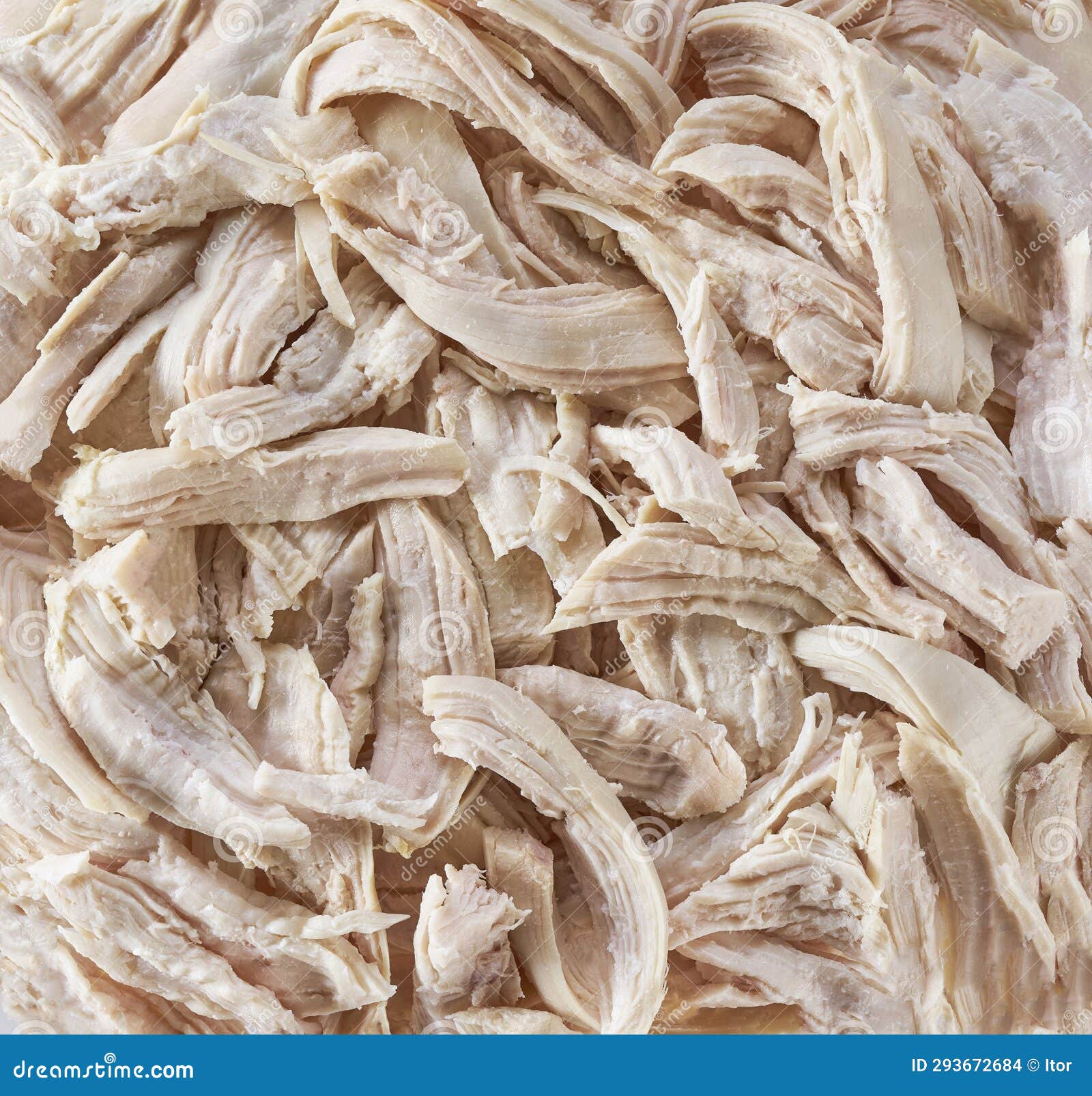 Boiled Shredded Chicken Textured, Close Up Stock Photo - Image of ...