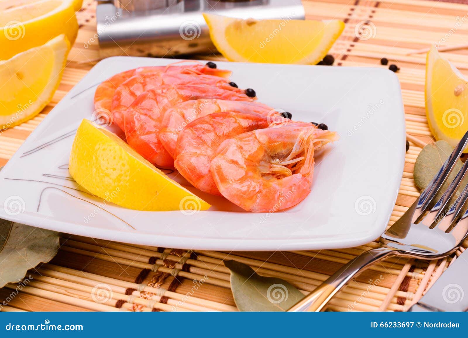 Boiled Shrimp on a Square Plate. Stock Image - Image of cuisine, fresh ...