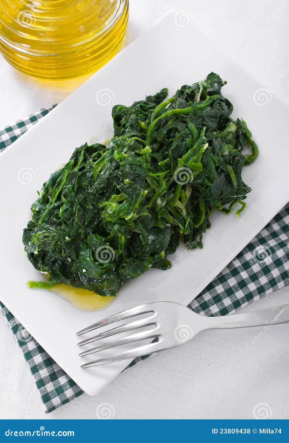 Boiled Spinach on White Dish. Stock Photo - Image of italian, culinary ...