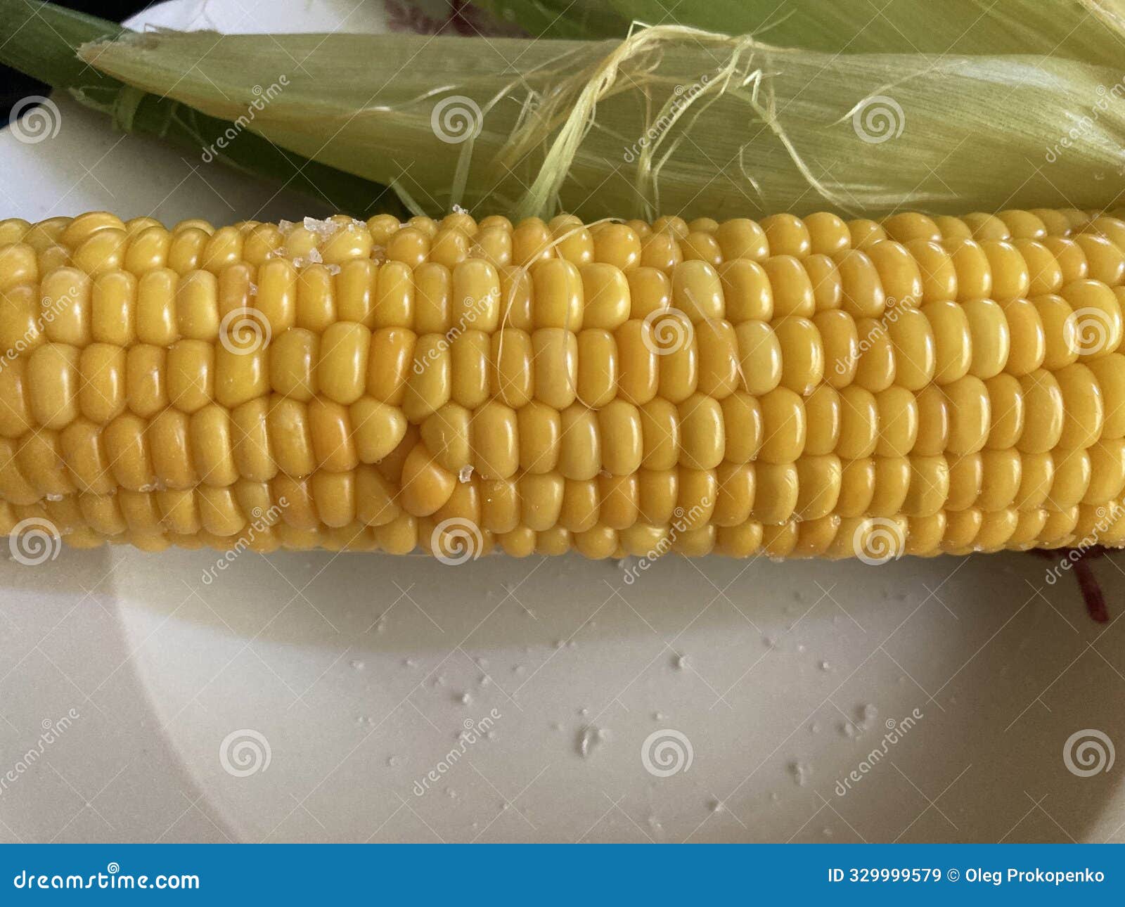 Boiled Sweet Corn with Large Kernels Stock Image - Image of organic ...