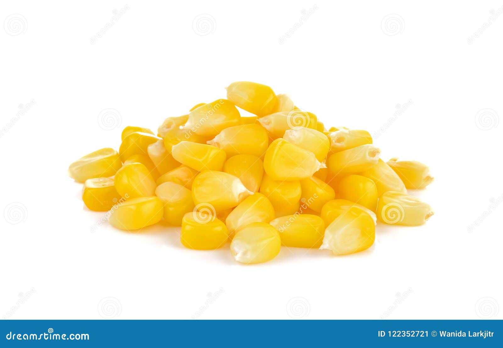 Boiled Sweet Corn on White Background Stock Image - Image of heap ...