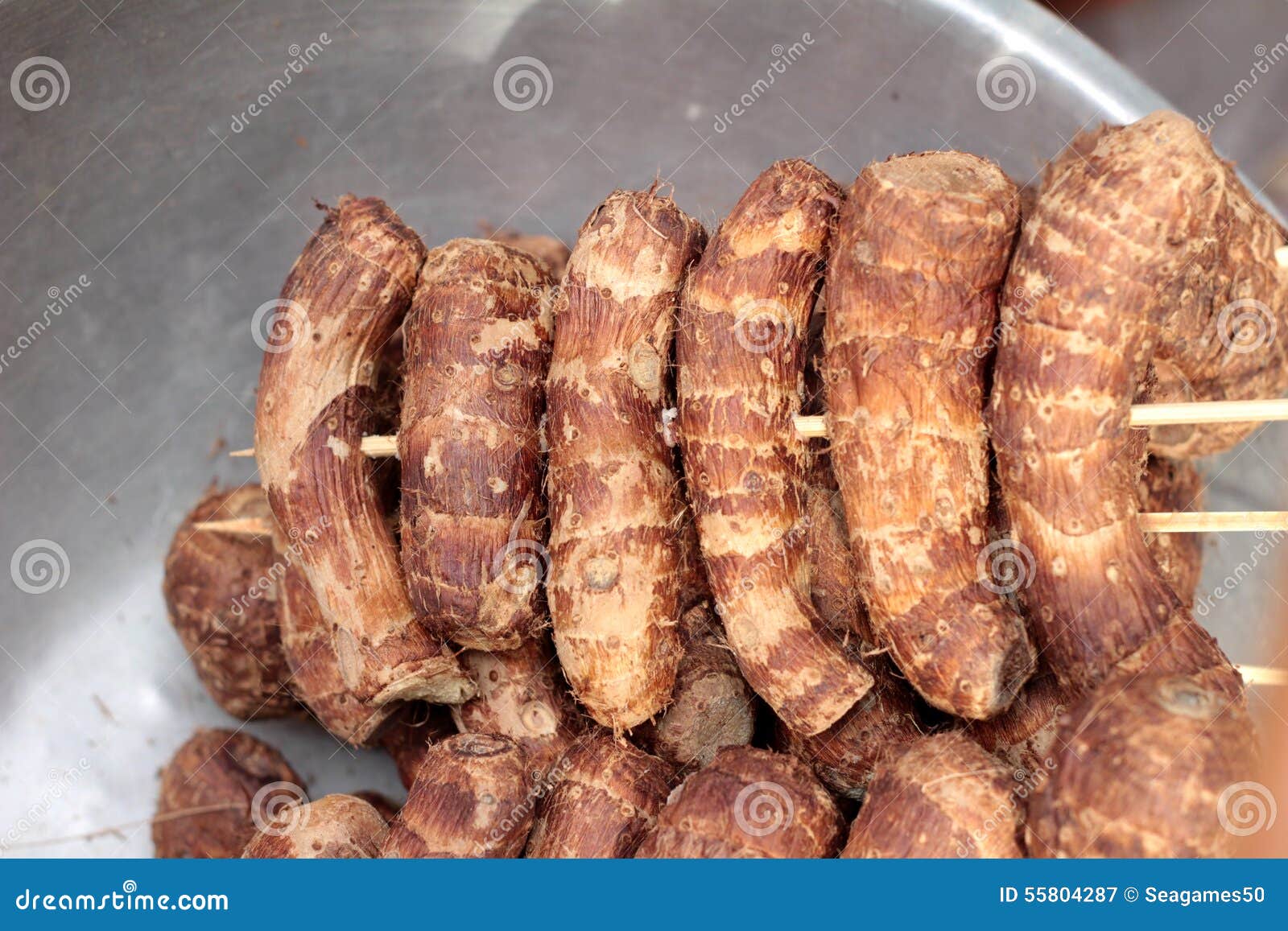 Boiled taro in the market stock image. Image of organic - 55804287